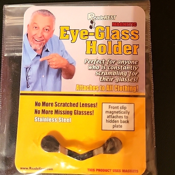 ReadeRest | Accessories | 2 Readerest Eyeglass Stainless Steel Holders ...